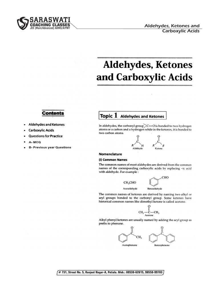 Aldehydes, Ketones and Carboxylic Acids-41 | PDF | Aldehyde | Ketone
