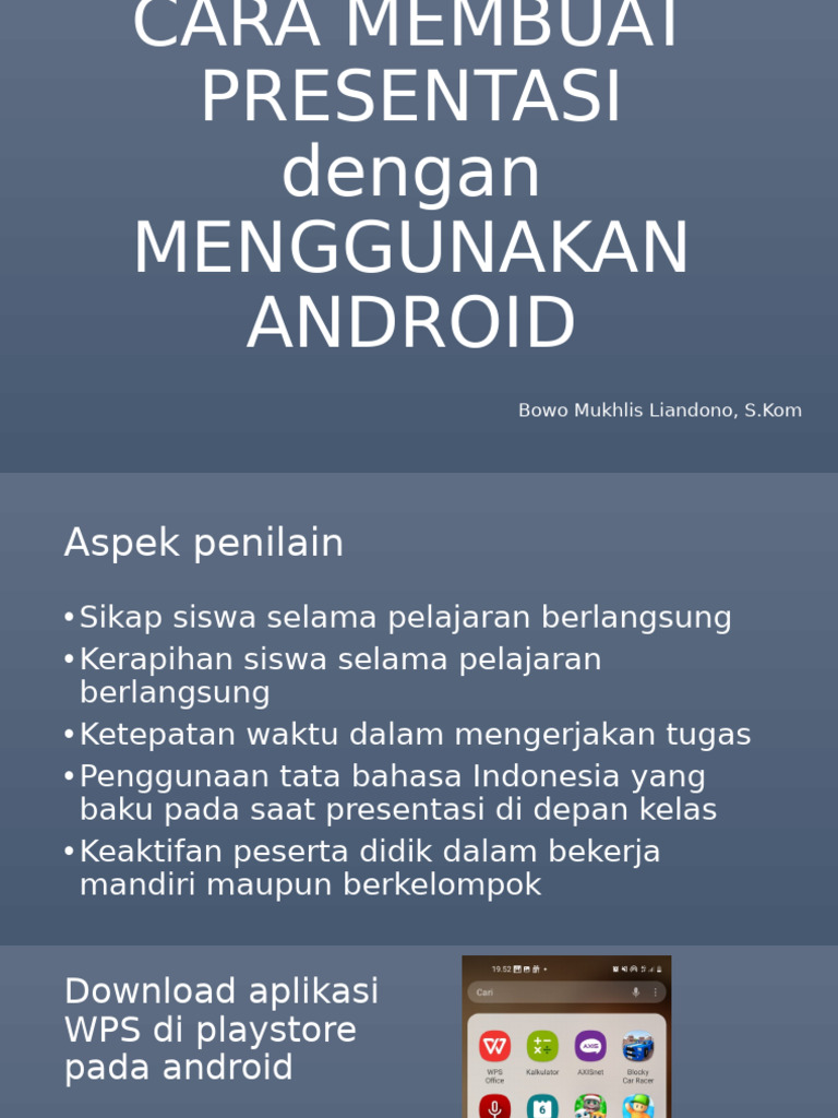 Cara Membuat Presentasi Dengan Menggunakan Hp | PDF