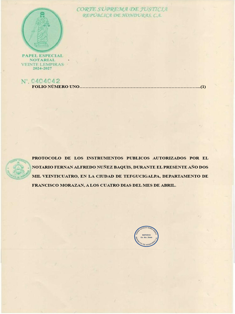 Protocolo Notarial Fernan Nuñez, PDF Correcto | PDF