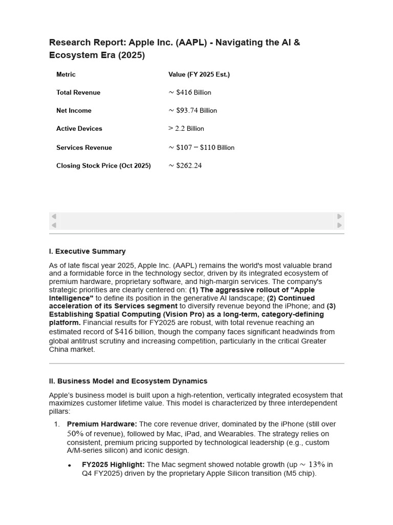 Research Report On Apple Inc | PDF | Apple Inc. | I Phone