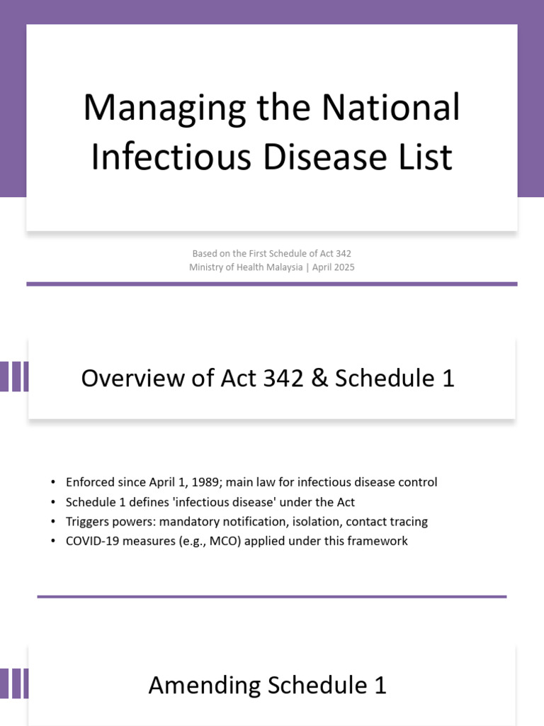 SOP Infectious Disease List Presentation Complete | PDF | Public Health ...