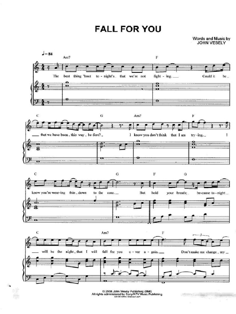 Fall For You Sheet Music | PDF
