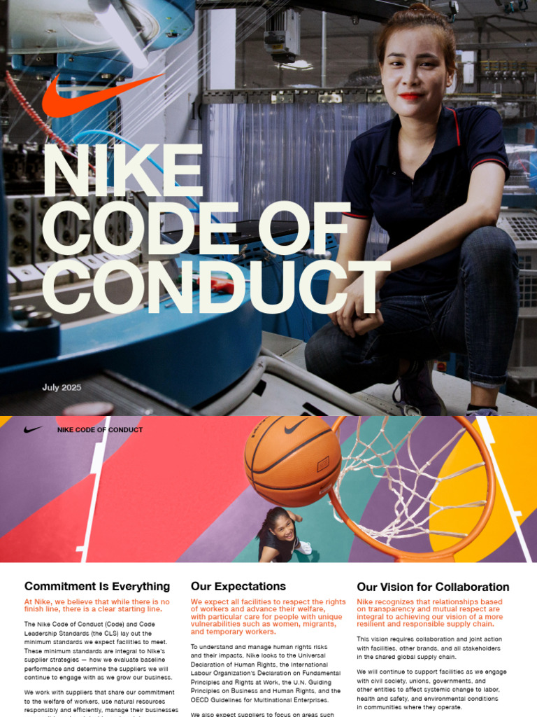 Nike Code of Conduct 2025 Overview | PDF | Occupational Safety And ...