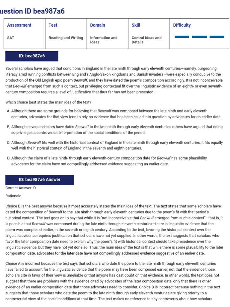 Central Ideas and Details - Answer | PDF | Narrative | Capitalism
