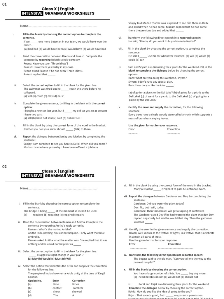 Worksheet 01 | PDF | Plants | Botany