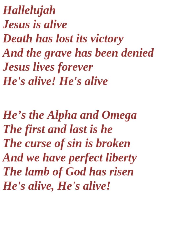 Hallelujah: Jesus is Alive! | PDF