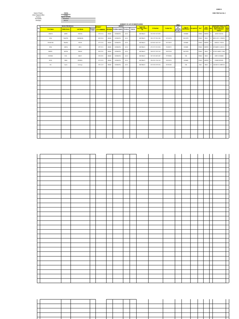 Tupad Form - (8 Slot) Oct.20 | PDF