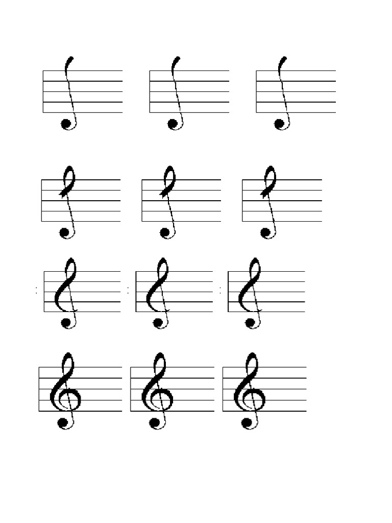 Drawing Treble Clef | PDF