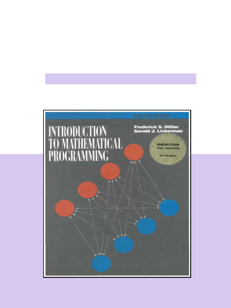Introduction To Mathematical Programming 2nd Edition available all format | PDF