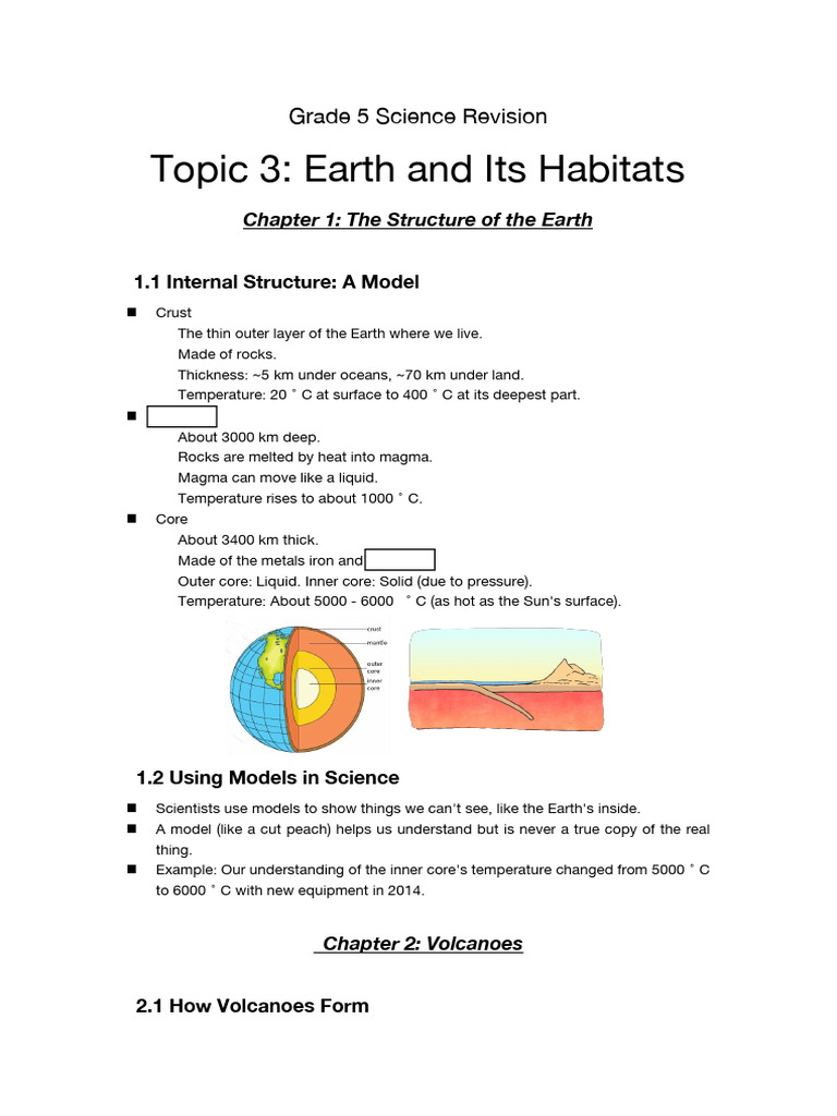 Grade 5 Science Revision | PDF | Volcano | Magma