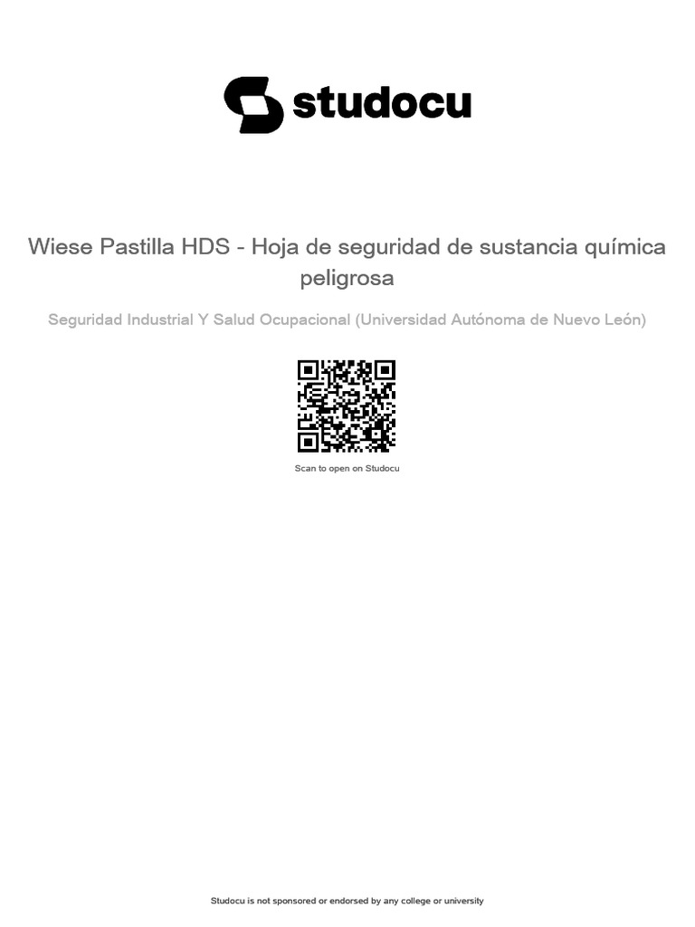 Pastillas Wise | PDF | Agua | Guante