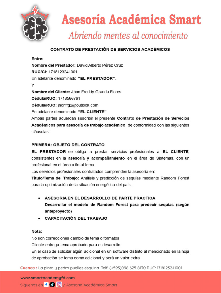 Contrato - Jhon Granda | PDF | Mediación