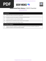 OSCE Gastrointestinal History Checklist | PDF | Medicine | Epidemiology