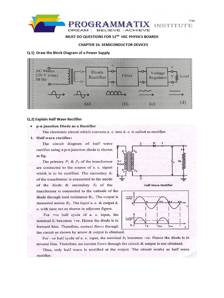 Semiconductor Devices - Must Do Board Questions | PDF