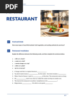 Restaurant Crossword Puzzle Clues | PDF | Meal | Nutrition