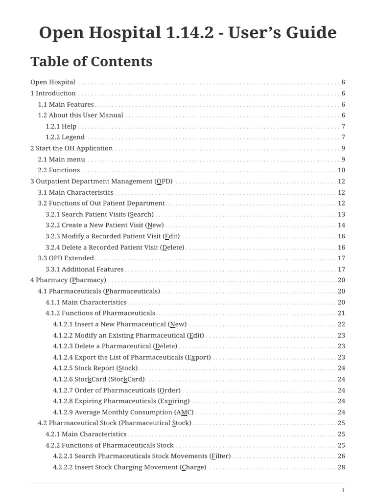 UserManual_OpenHospital | PDF | Button (Computing) | Computing