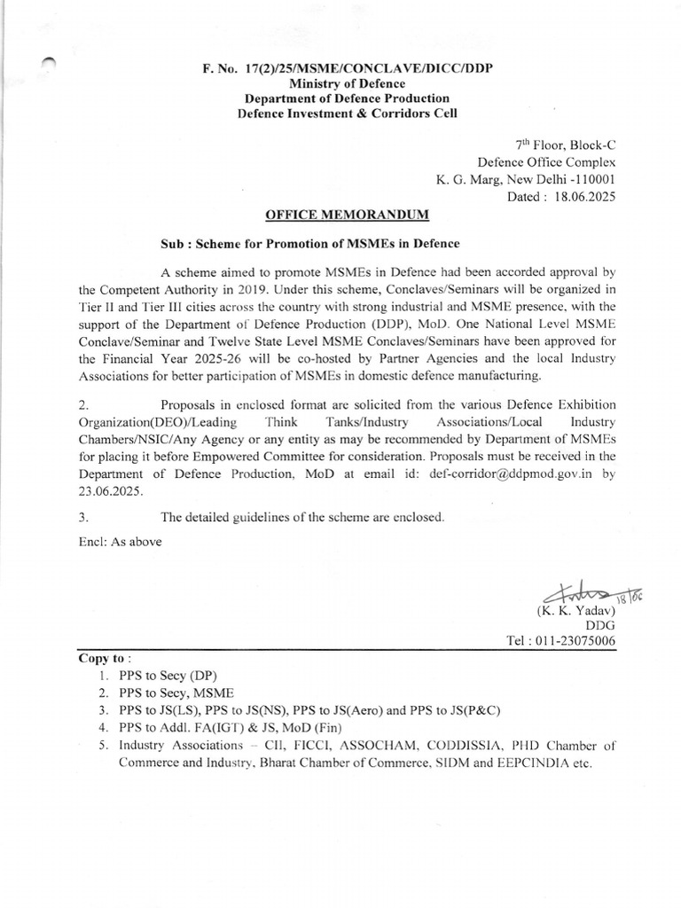 Circular Promotion of MSME Jun 2025 | PDF | Economies | Business