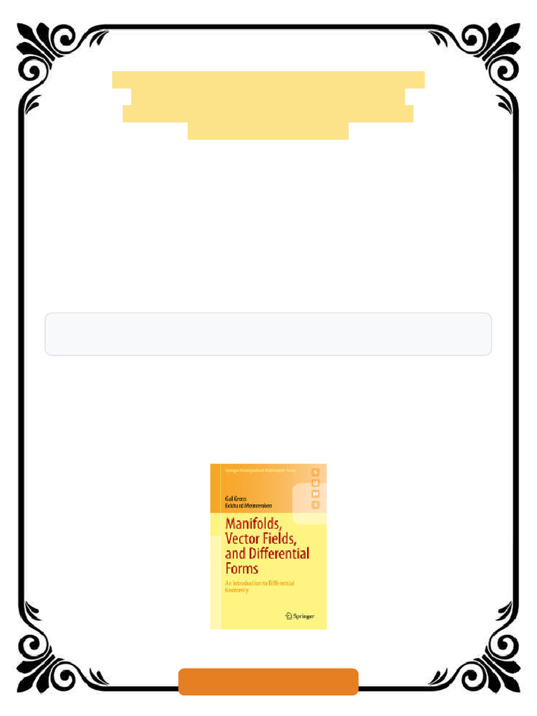 Manifolds, Vector Fields, and Differential Forms: An Introduction to ...