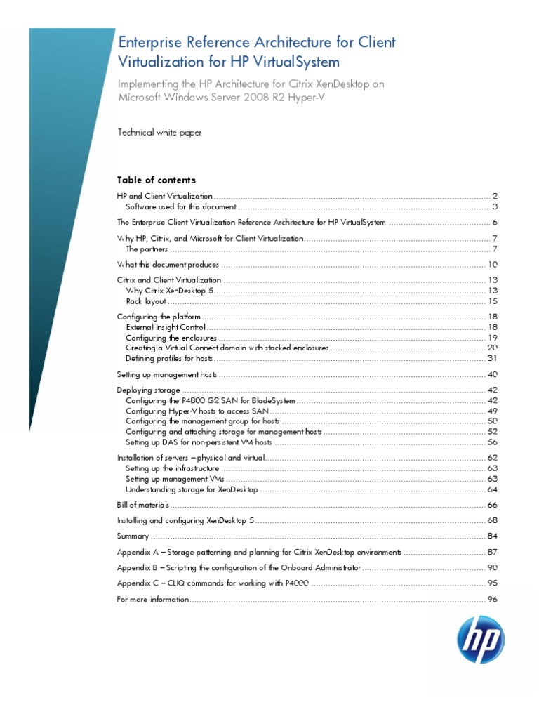 HP Virtualization | PDF | Desktop Virtualization | Hyper V