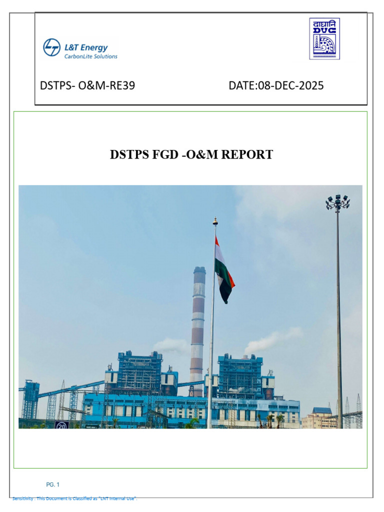 DSTPS FGD O&M Status Report 2025 | PDF