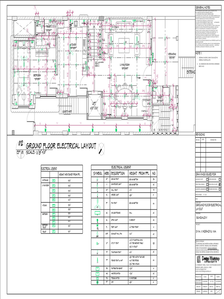 Ground Floor Electrical Layout Guide | PDF