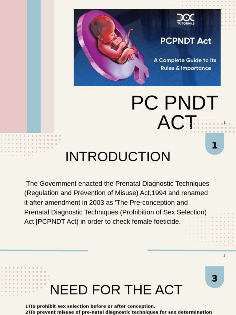 PC PNDT Act.pptx 2 | PDF