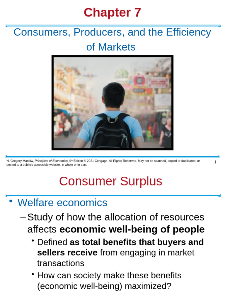 Chapter 07 Consumers Producers and The Efficiency of Markets | PDF ...