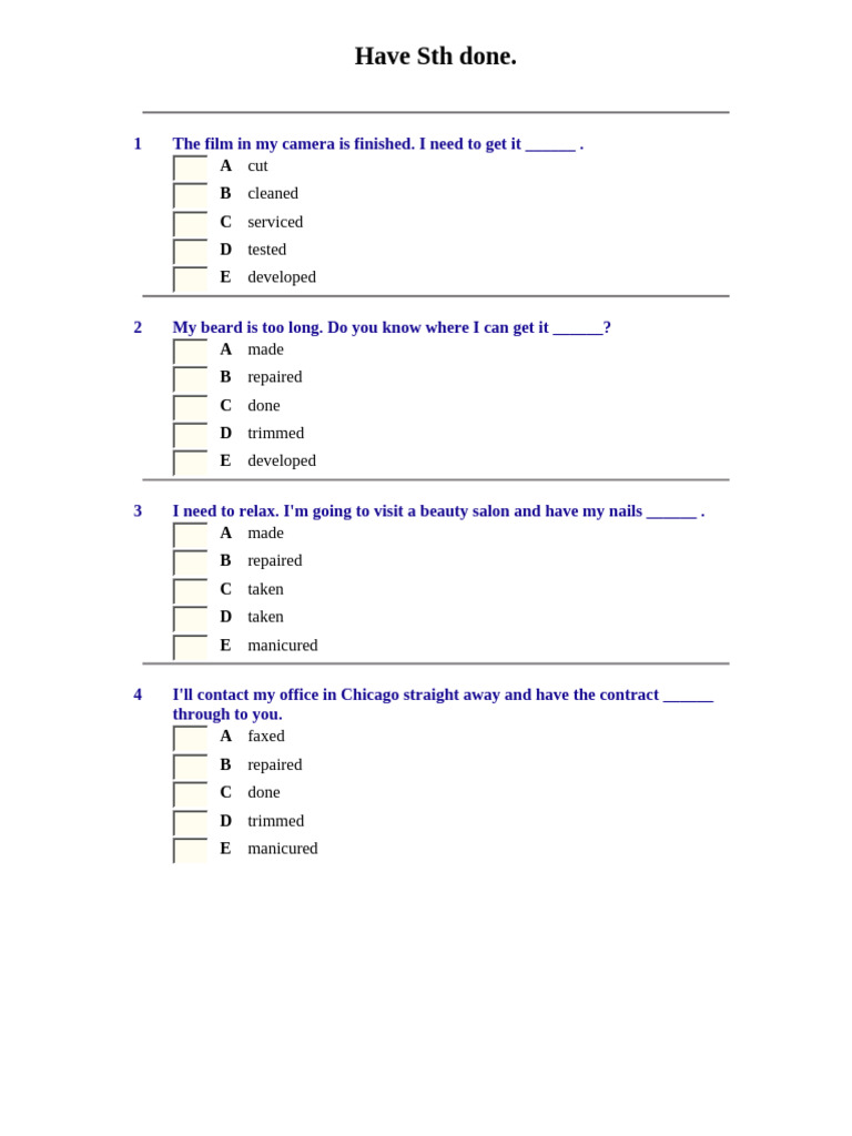 Have Sth Done | PDF