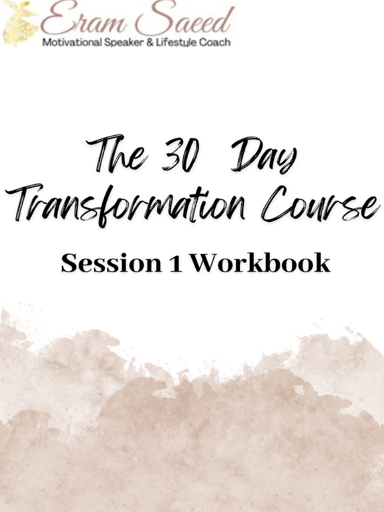 The 30 Day Session 1 Workbook 1 | PDF | Thought | Psychological Concepts