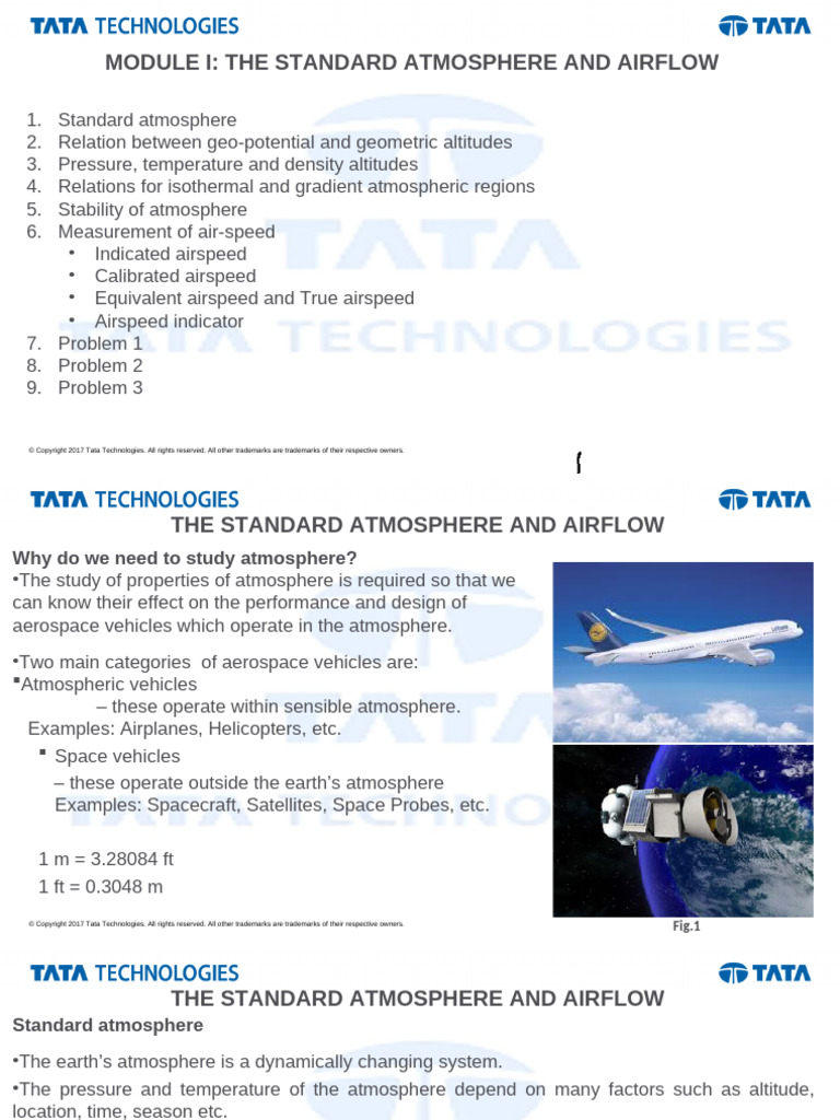 Module I - The Standard Atmosphere and Airflow | PDF | Airspeed ...