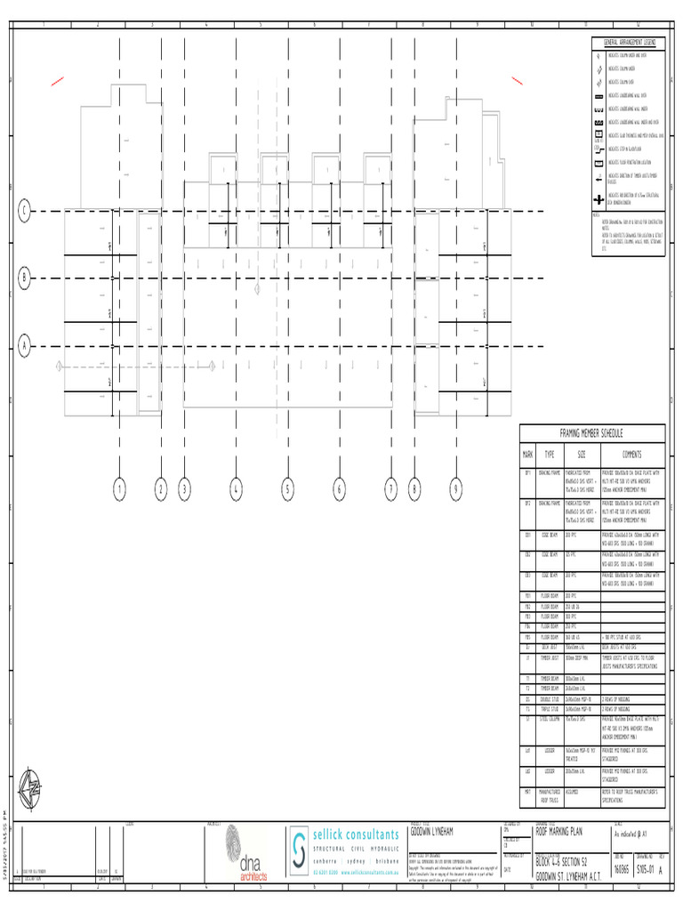 160365-S105-01-Roof Marking Plan - (A) | PDF | Copyright ...