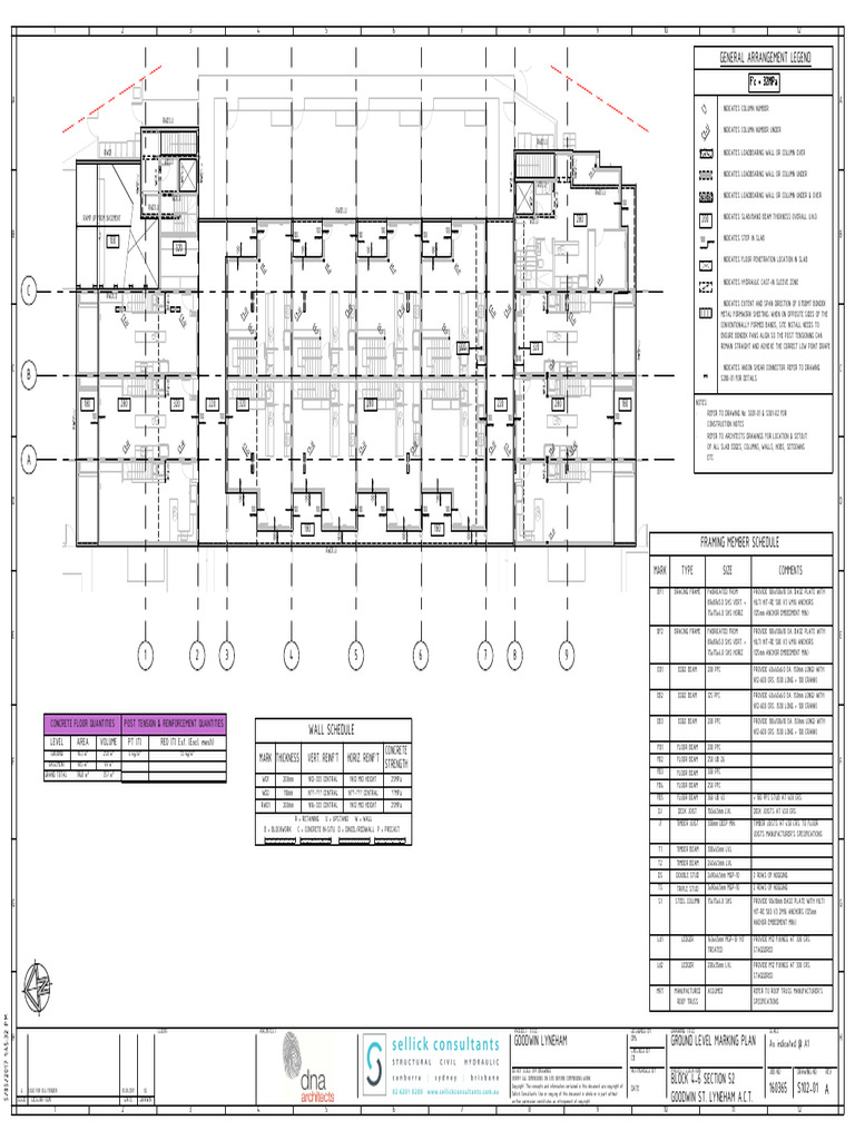 160365 s102 01 Ground Level Marking Plan (a) | PDF | Structural ...