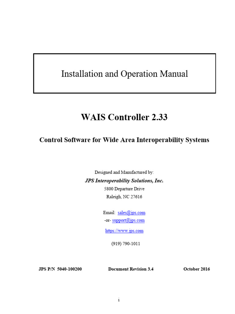 WAIS Controller Installation Manual | PDF | Computer Network | Duplex ...