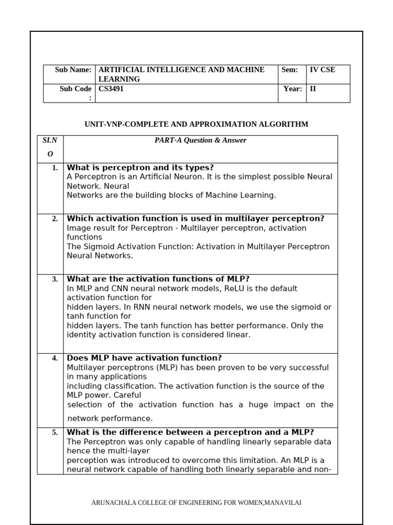 Unit v-2 Marks-Ai and Ml | PDF | Theoretical Computer Science | Machine ...