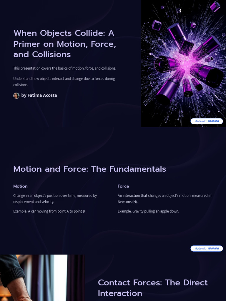 Motion and Force: Understanding Collisions | PDF | Force | Collision