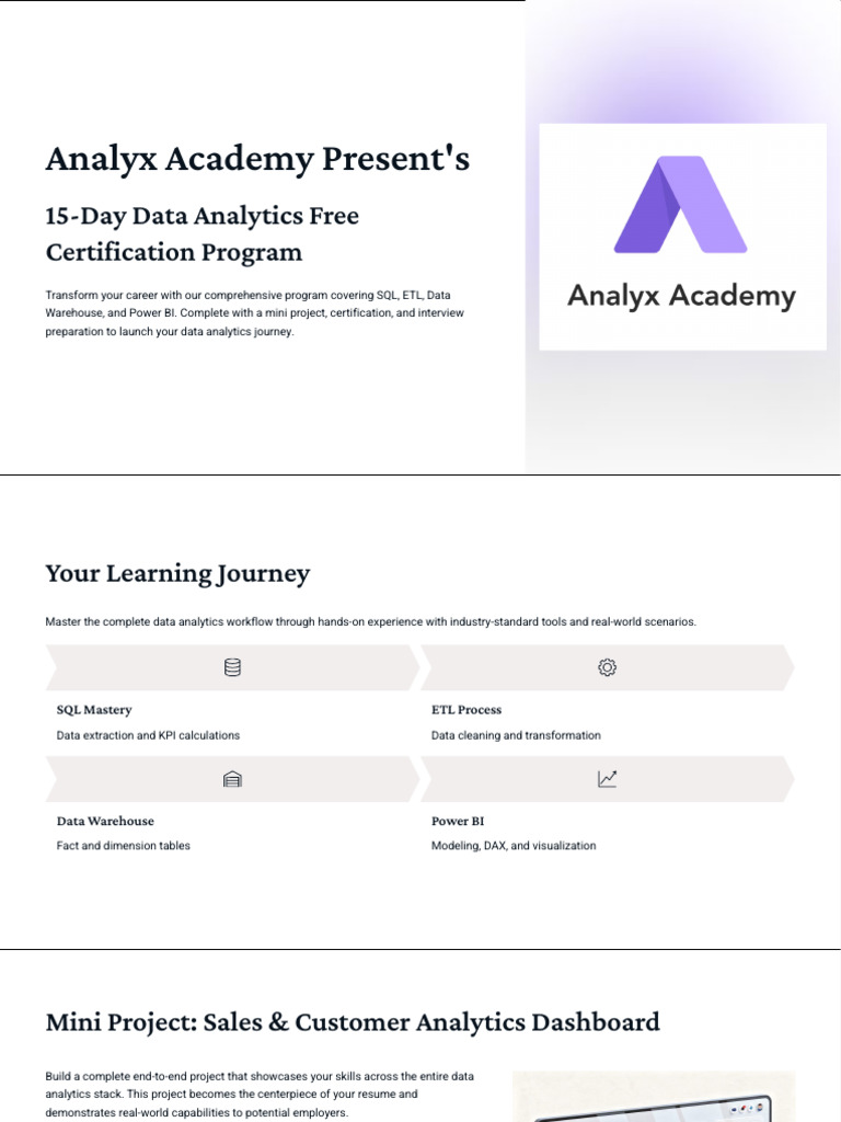 15 Day Data Analytics Free Certification Program | PDF | Data Warehouse ...