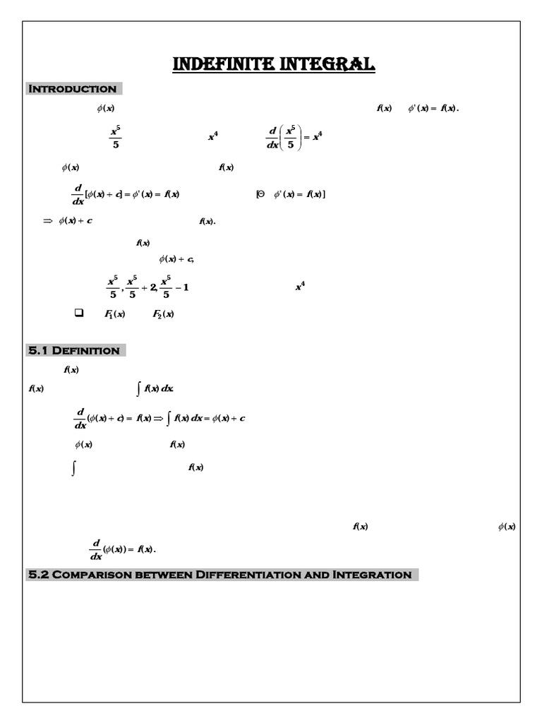 30 Indefinite Itegrals | PDF | Integral | Derivative