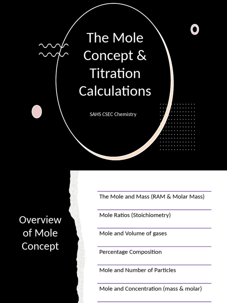 Mole Concept Titration Visuals | PDF