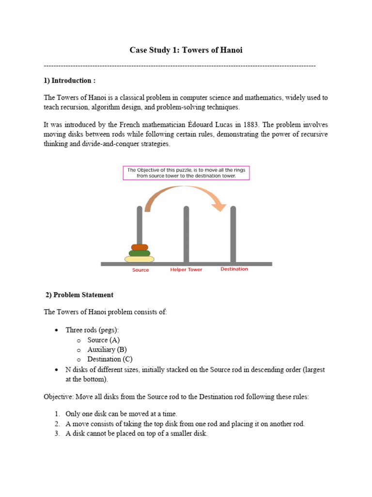 Case Study1_Tower of Hanoi | PDF | Theoretical Computer Science ...