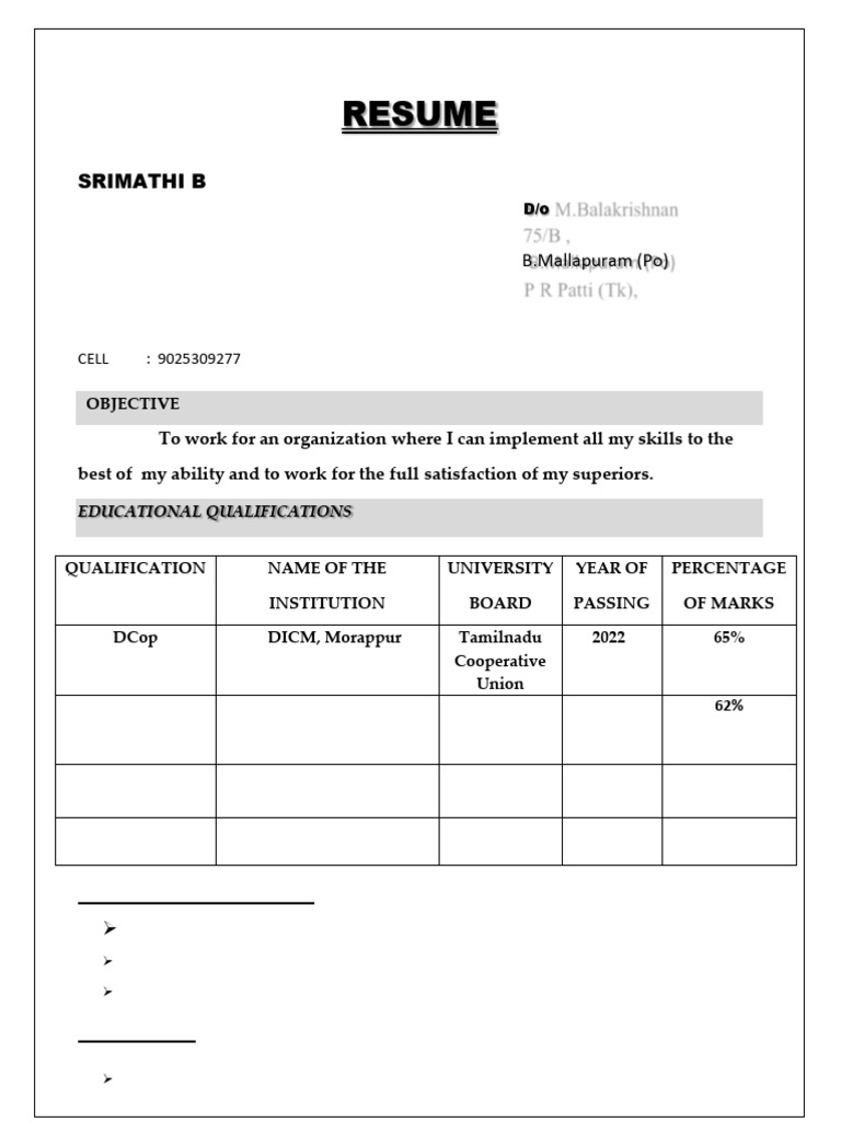 Resume | PDF | Behavior Modification | Cognitive Science