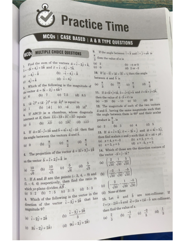 Vector Algebra | PDF