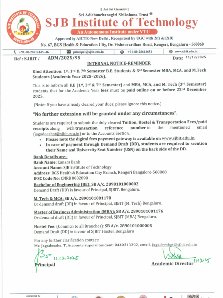 Internal Notice Reminder 1 | PDF