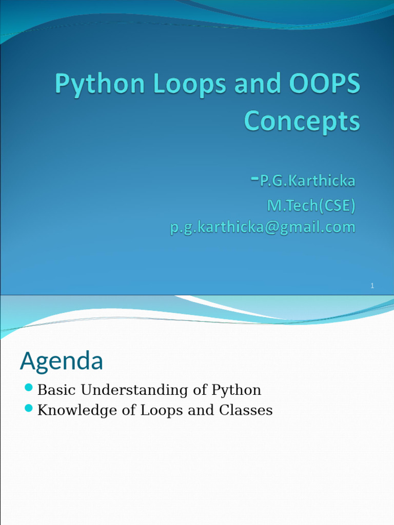 Python Programming Lecture Presentation - Karthicka | PDF | Computer ...