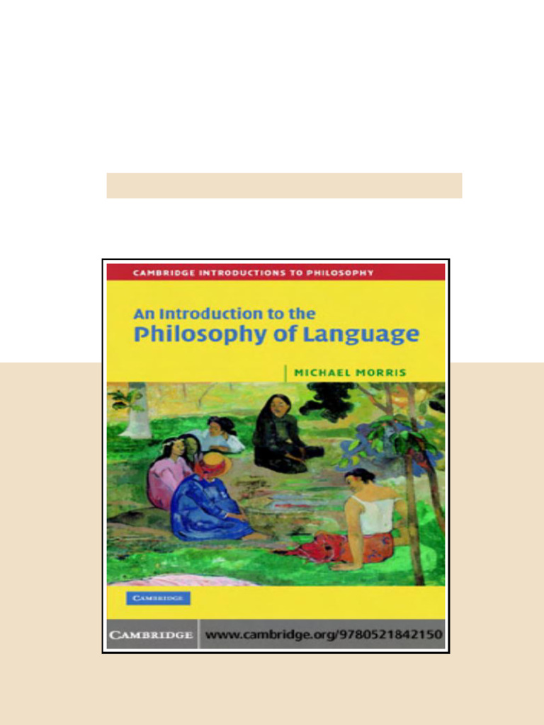 Introduction to the Philosophy of Language An full chapters instanly | PDF