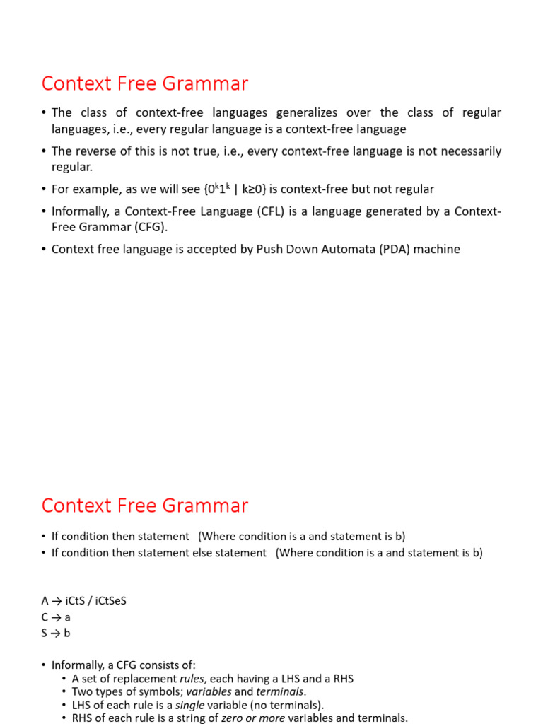 Toc Module 4 Notes Cfg Pda | PDF | Formalism (Deductive) | Metalogic