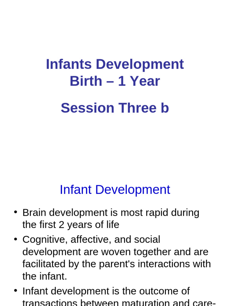 Infant Development Milestones: Birth to 1 Year | PDF | Infants ...