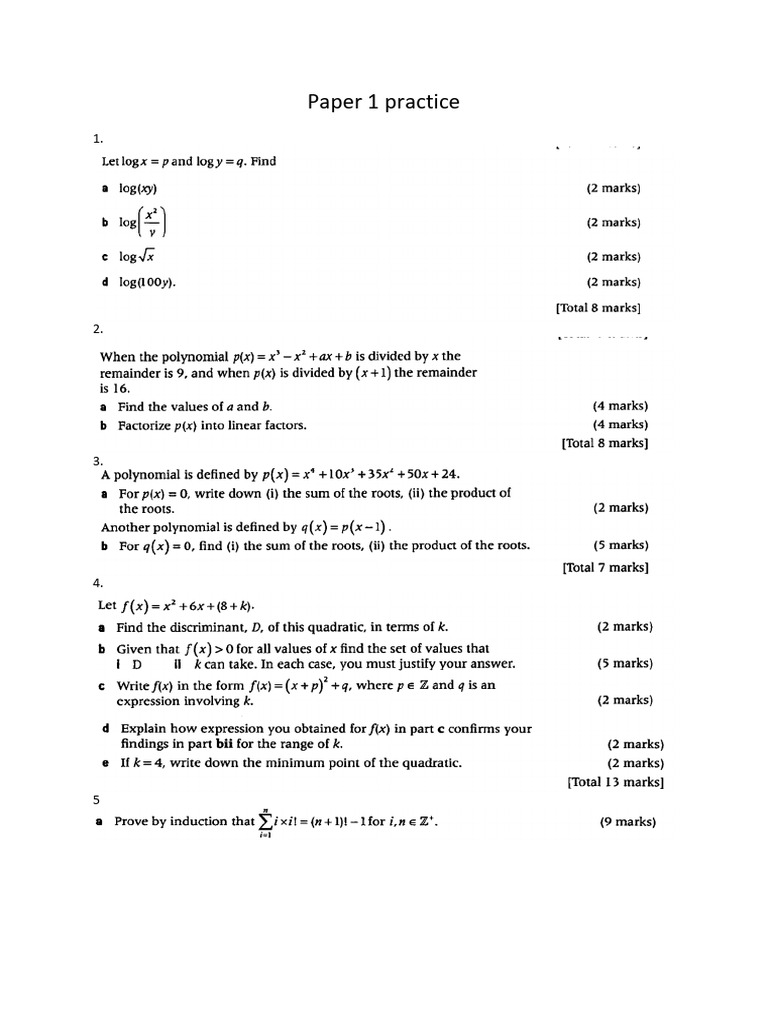 DP 1 AA Practice | PDF