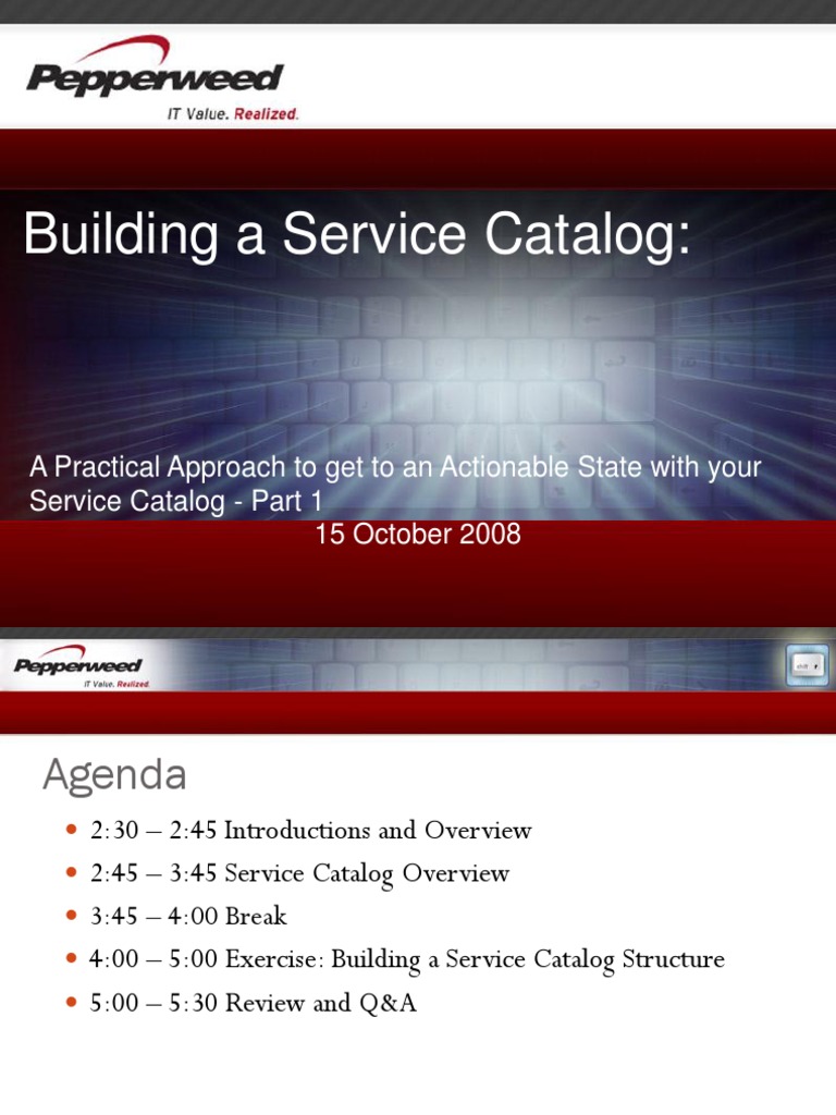 ITIL Building A Service Catalog 1 | PDF | Itil | Information Management