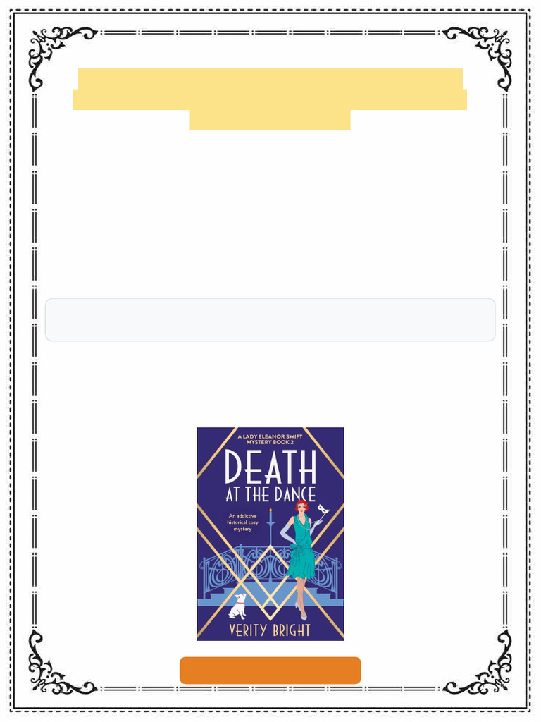 Death at the Dance Lady Eleanor Swift Cozy Mystery 2 Verity Bright Et ...
