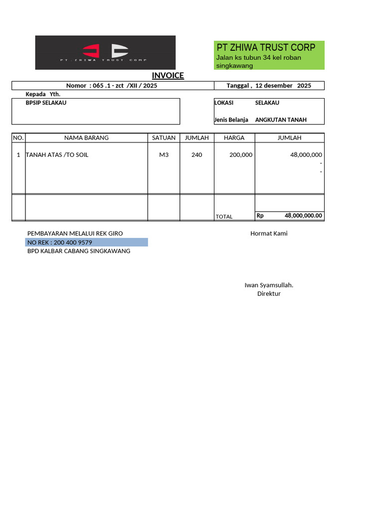 Invoice BPRM Alat | PDF